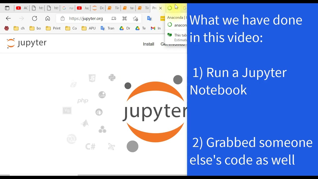 installing and using Jupyter Notebooks for Python without Ananconda and accessing material on Github