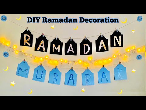Beautiful DIY Ramadan Mubarak decoration🌙🌟/ #shorts #youtubeshorts #viral #ramadan #eid #trending