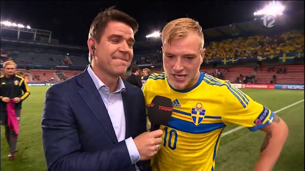 Watch: Hyper John Guidetti in BONKERS trackside interview after Sweden ...