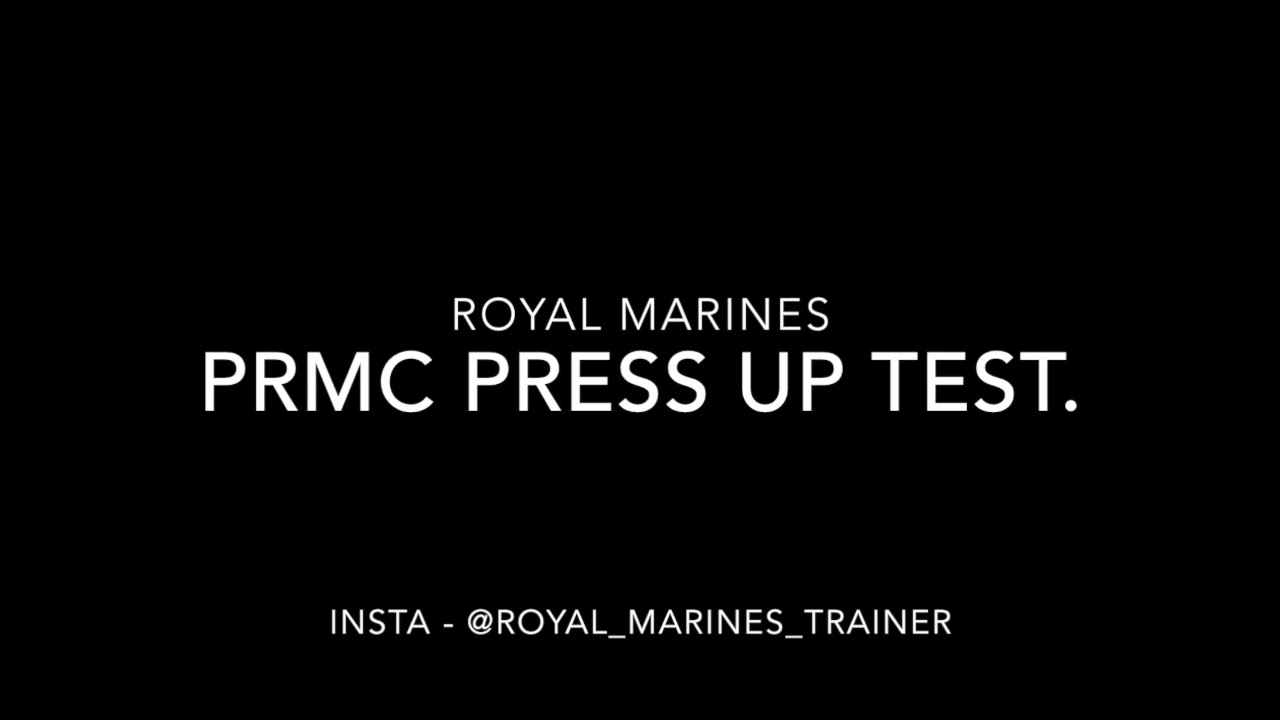 Royal Marines push up beep test