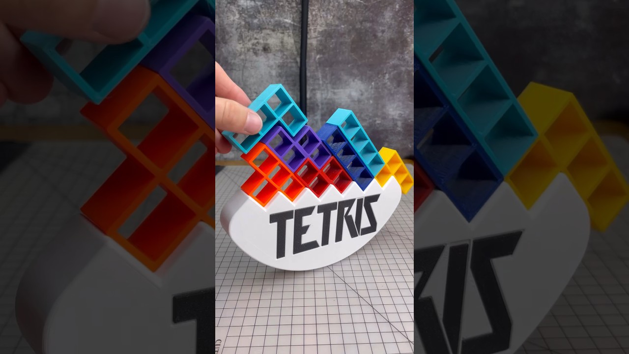 3D Printed Tetris Game - Balance Tetris #3dprinting #3dprinter #printables #3dprinted #tetris