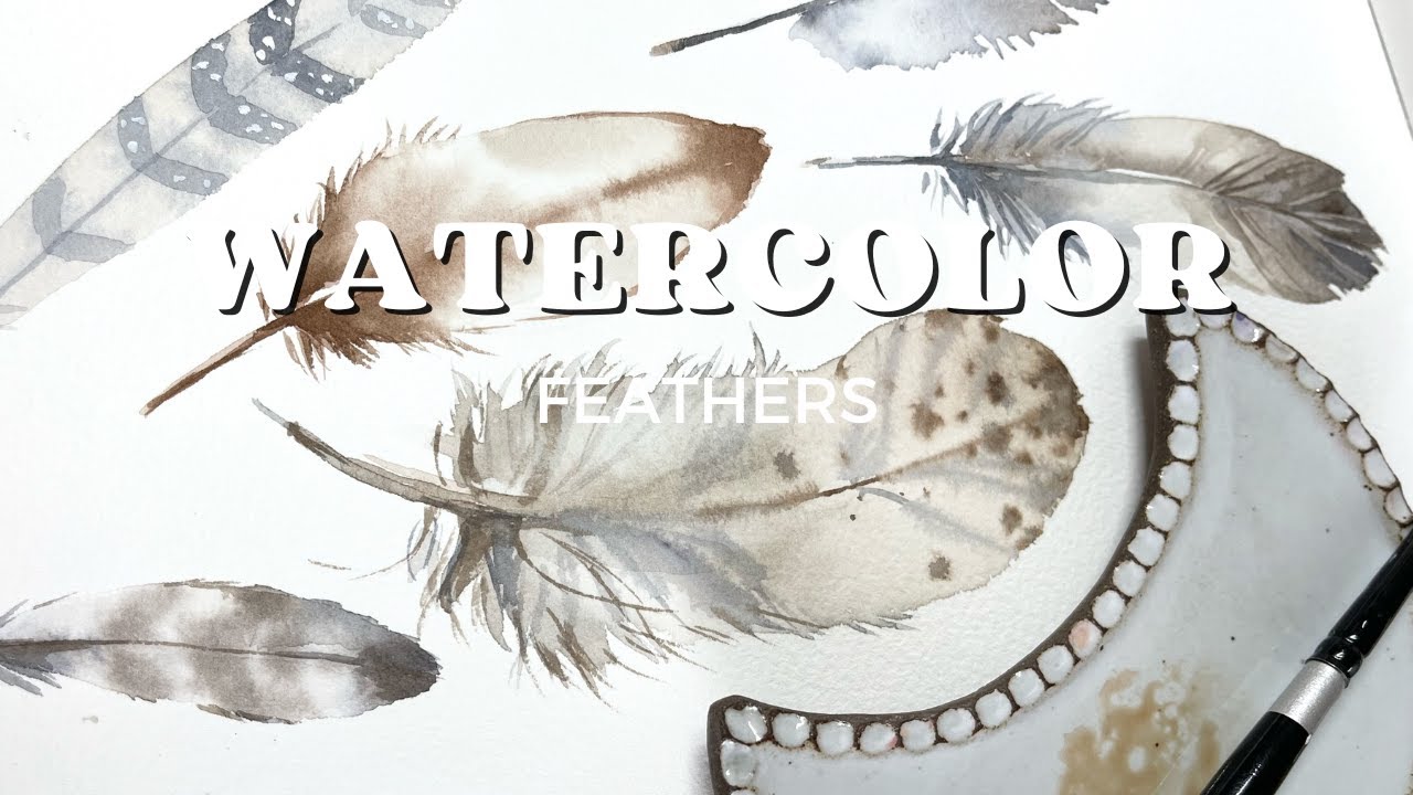 Watercolor Feathers: a quick overview or how to paint simple watercolor feathers with Katrina Pete
