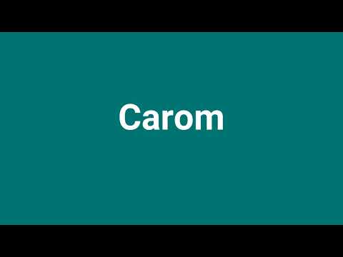 'Carom' Meaning and Pronunciation