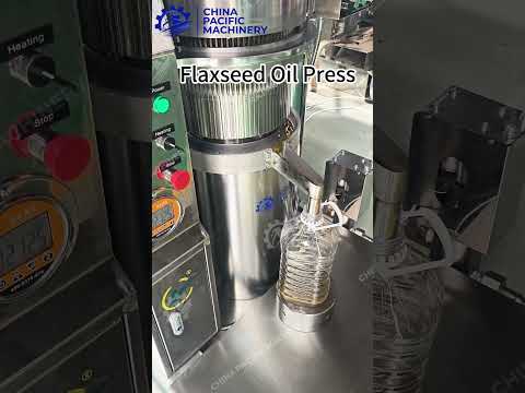 Cold Press Flax Seed Oil Press Extraction Machine|Cold Pressing Flaxseed Oil Expeller#flaxseed