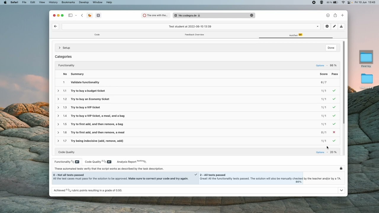How to use CodeGrade