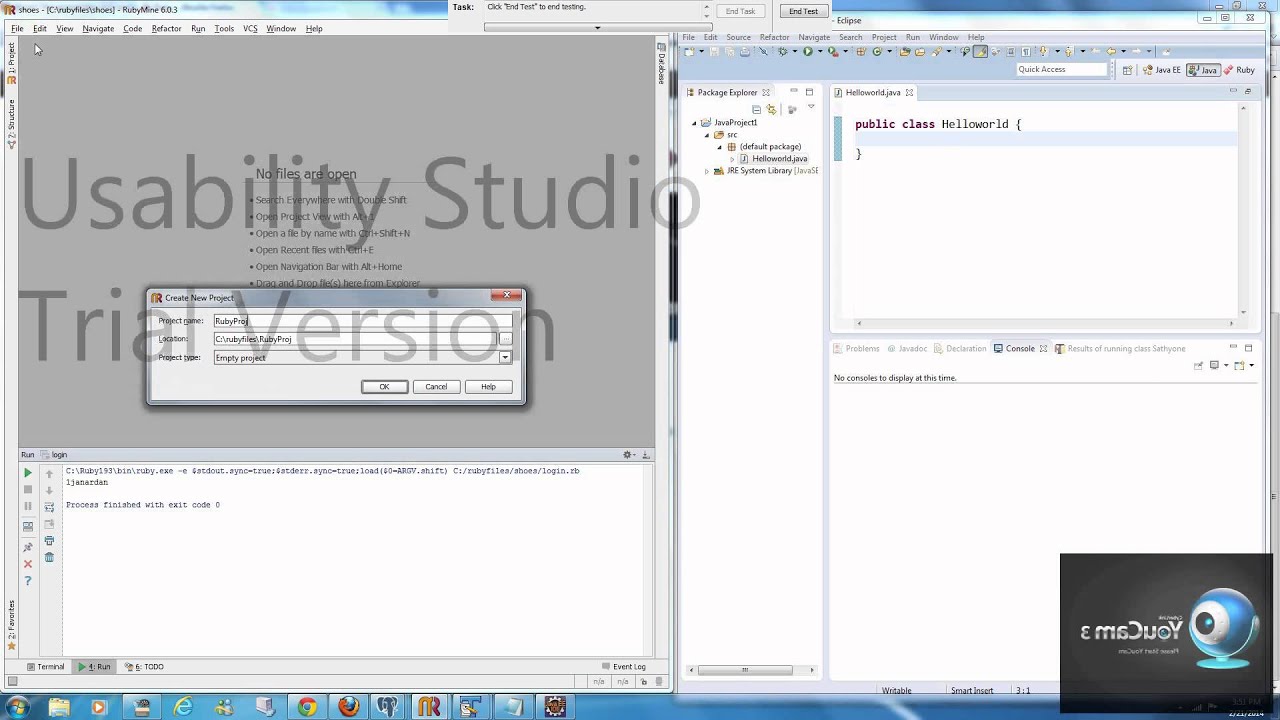 Helloworld in Ruby & Java