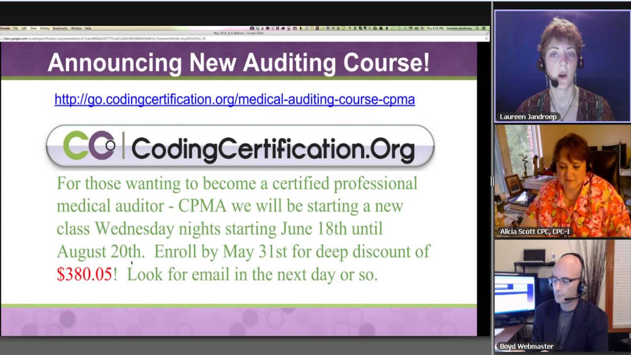 Medical Auditing — Certified Professional Medical Auditor Training