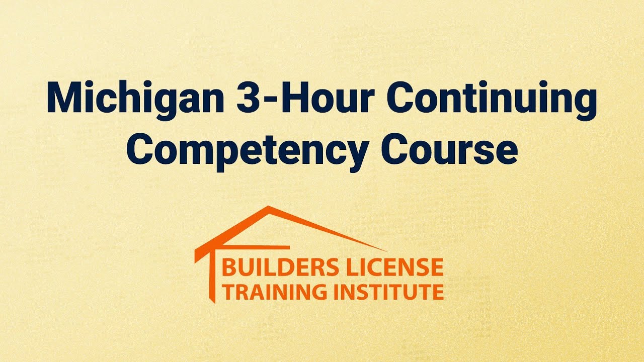 Michigan 3-Hour Continuing Competency Online Course