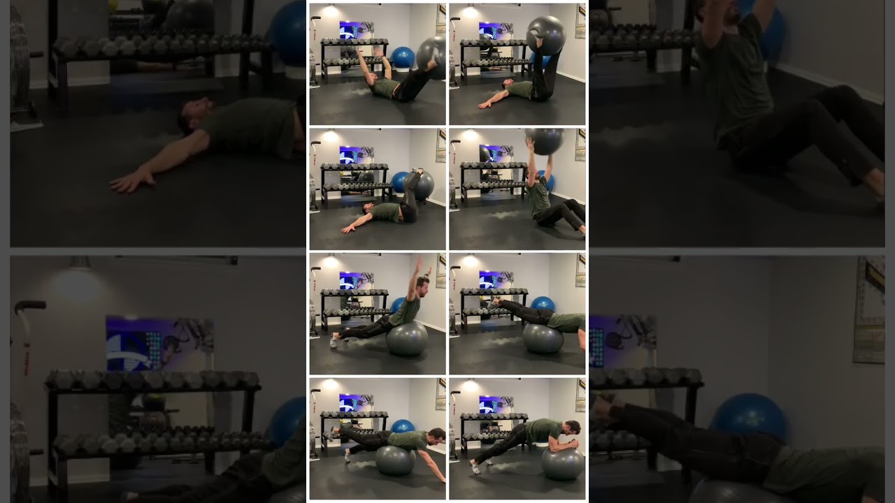 Stability ball core exercises