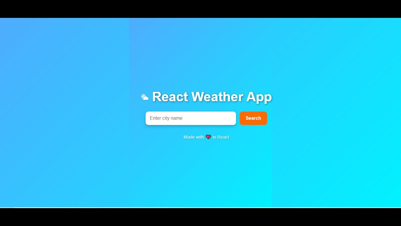 Weather App Using React Js ☀️🌧️