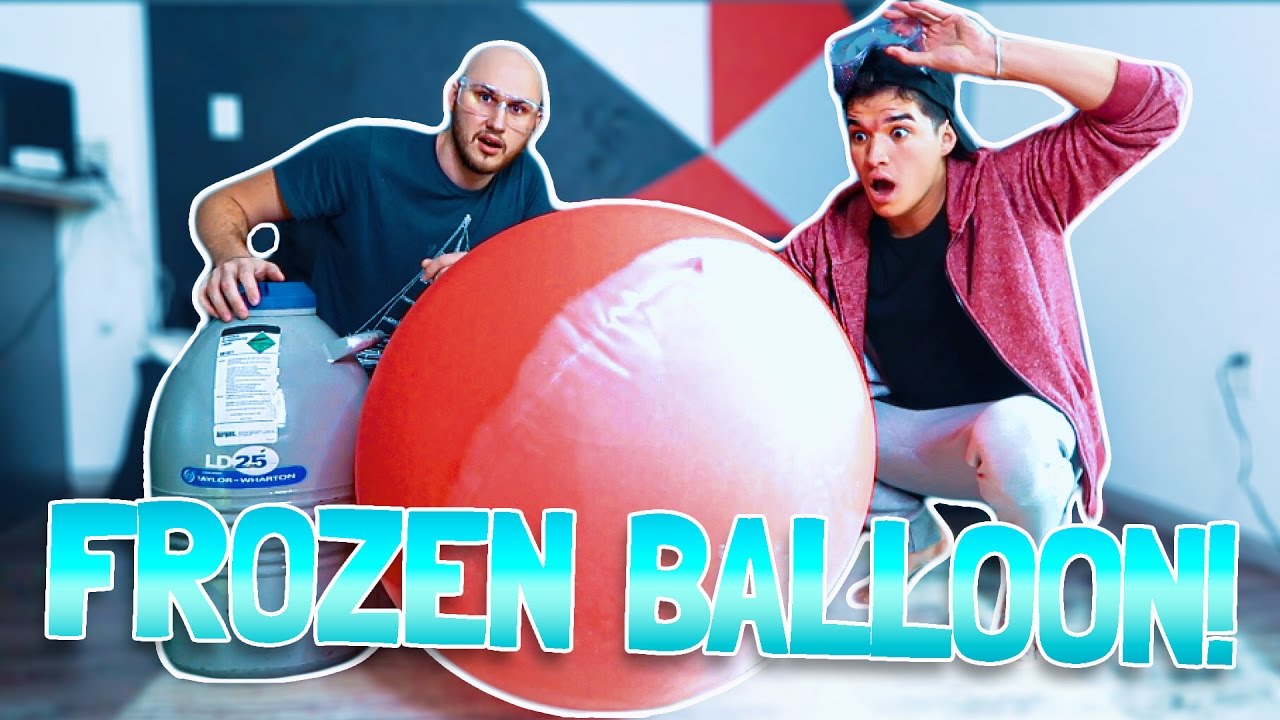 GIANT BALLOON vs LIQUID NITROGEN!