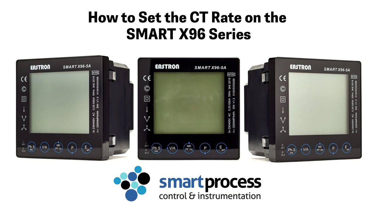 How to set the CT Ratio on the Eastron Smart X96 Current Transformer Operated Panel Meter Series