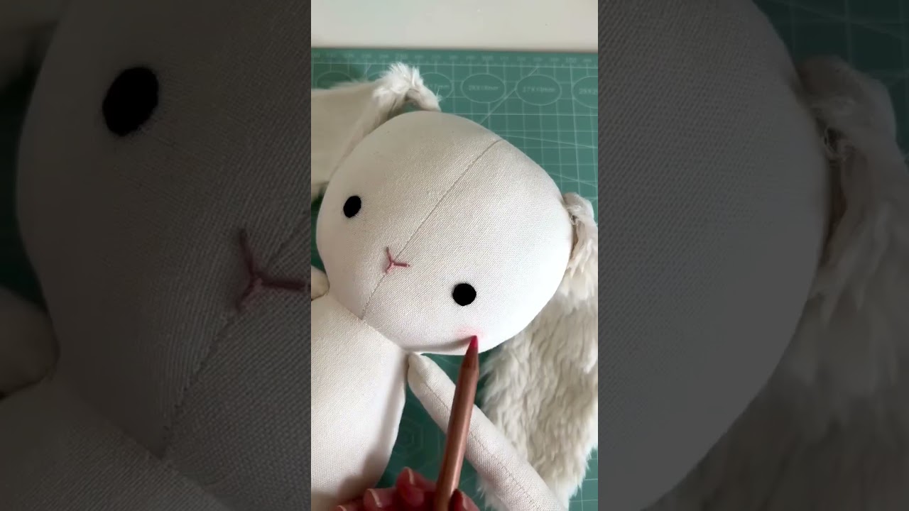 Making a new bunny doll 🐰#handmadedoll #sewingpattern #sewing #sewingtutorial #stuffedanimal
