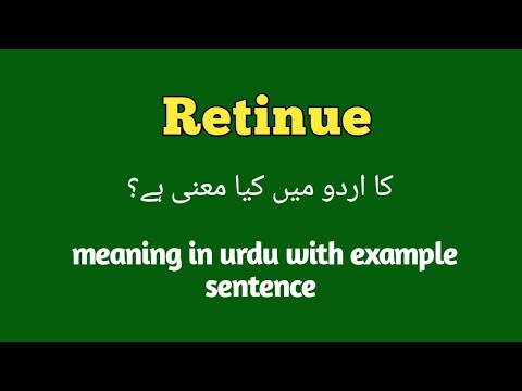 Retinue meaning Urdu | Hindi | |English | How to pronounce Retinue | Retinue with sentence example