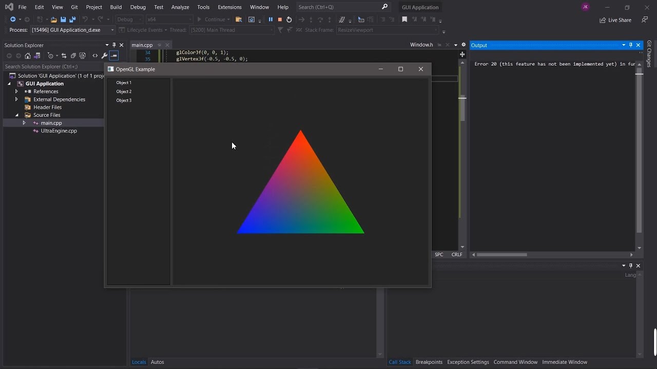 Ultra App Kit - OpenGL Viewport in a GUI Application