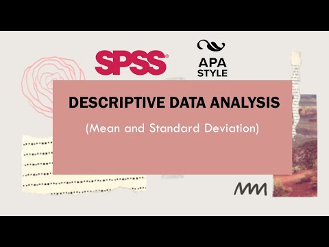 Descriptive Data Analysis with SPSS and APA style