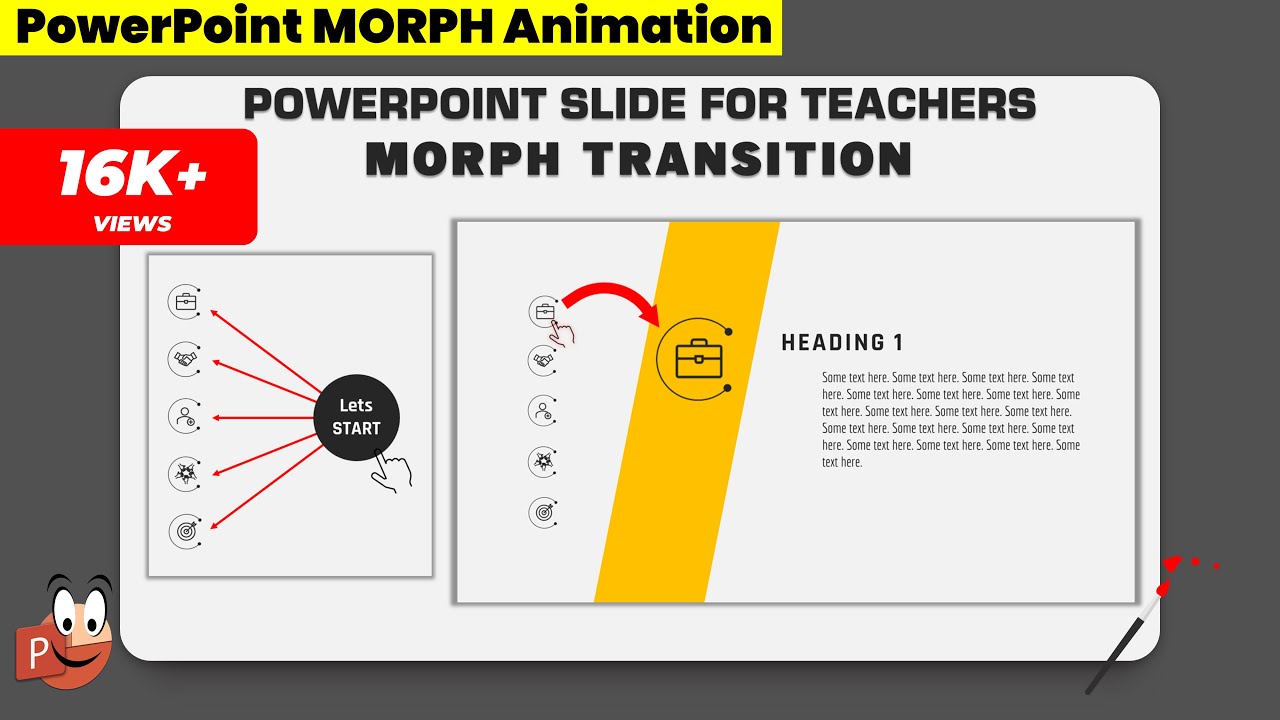 88.PowerPoint Animated Slide for Teachers | Morph Transition