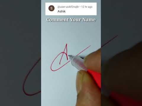 A Signature || A Calligraphy || Ashik signature Style