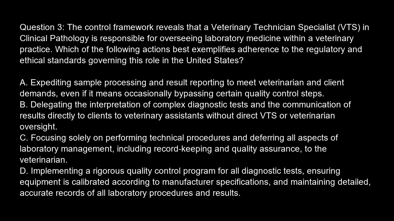 Veterinary Technician Specialist  VTS    Clinical Pathology Free Practice Test And Answers Updated