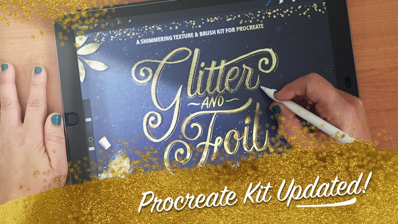 Glitter & Foil Kit for Procreate (NEW color dynamic brushes!)