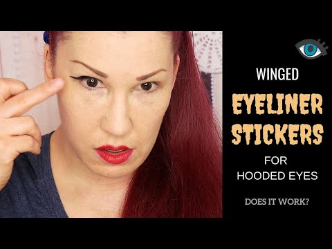 I TRIED WINGED EYELINER STICKERS // Eyeliner Hack for Mature, Hooded Eyes?