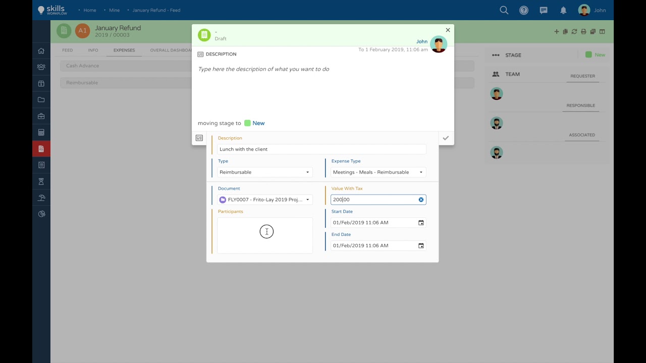 Skills Workflow - 3 - Expenses