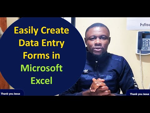 How to Create Easy Data Entry Forms in Microsoft Excel.