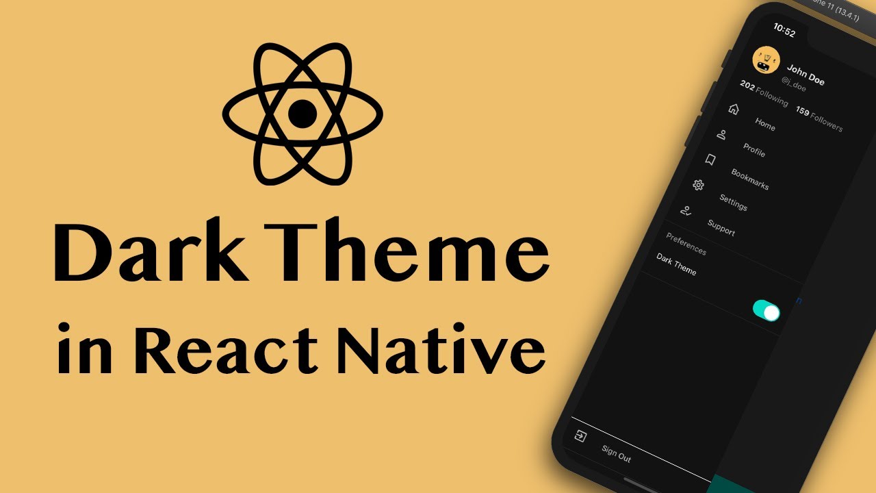 Dark Theme in React Native Tutorial | Switch Between Light & Dark Theme