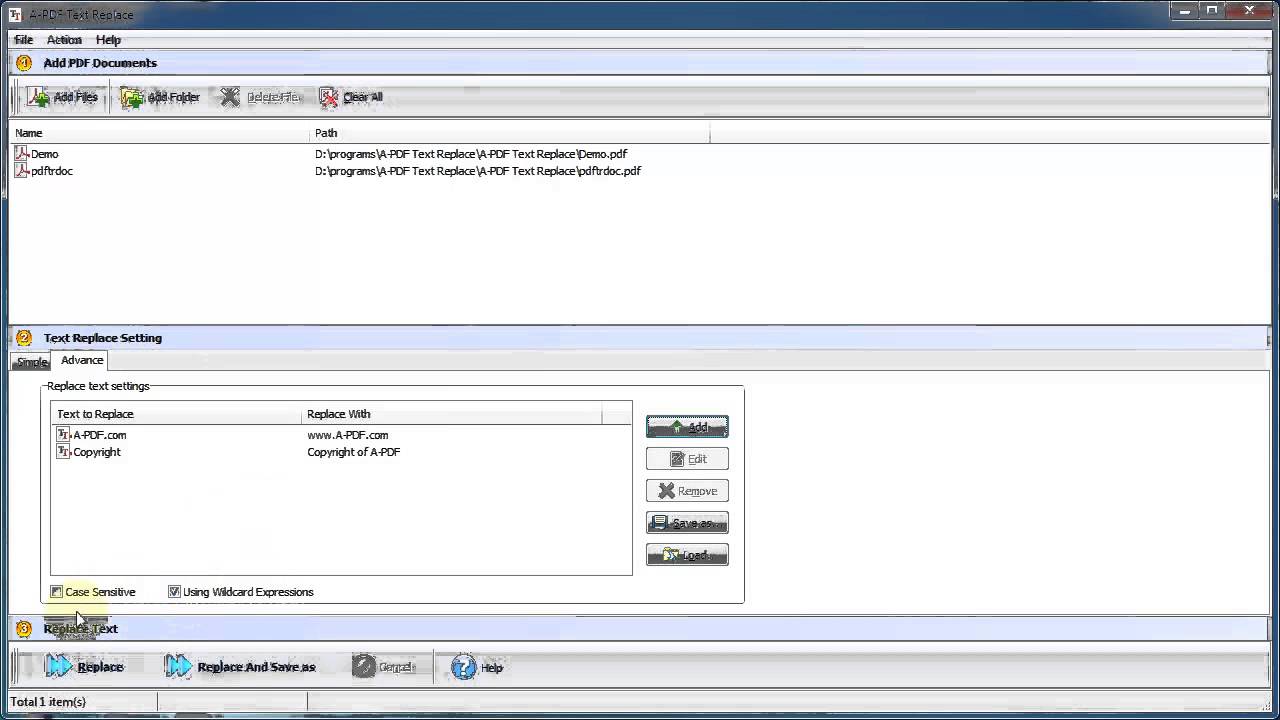 PDF Text Batch Modifier - Batch modify, replace or delete the text in PDFs