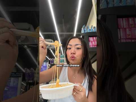 eating only CHEESY food at the korean convenience store 🧀 #shorts