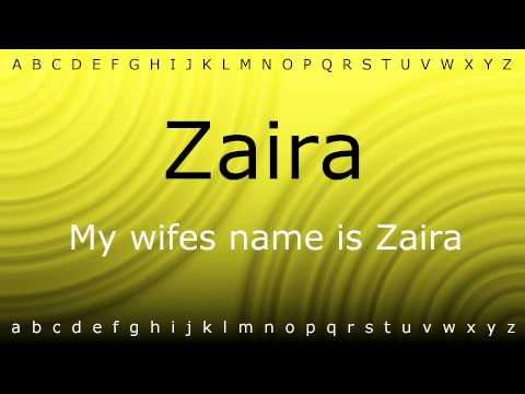 Here I will show you how to say 'Zaira' with Zira.mp4