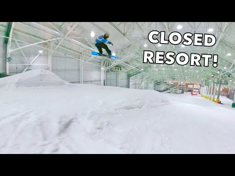 Snowboarding CLOSED INDOOR RESORT! BIG SNOW MALL in NJ, After Hours!