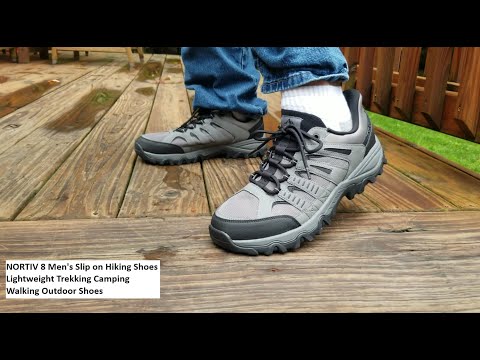 NORTIV 8 Men's Slip on Hiking Shoes Lightweight Trekking Camping Walking Outdoor Shoes