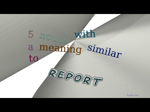 report - 6 nouns similar to report (sentence examples)