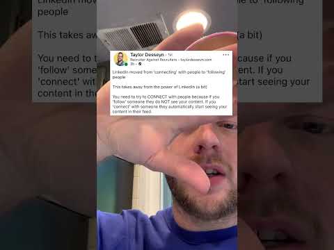 connect over follow on LinkedIn