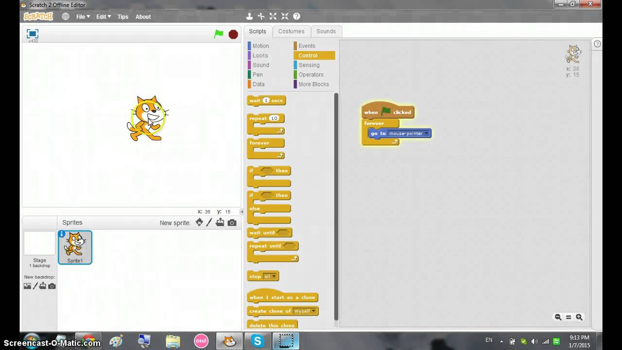 Scratch Tutorials Lesson 3 - Moving Objects with mouse