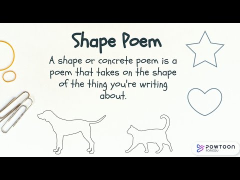 Shape (Concrete) Poem for Kids | Poetry for Kids | Kindergarten and Grade 1 Poetry