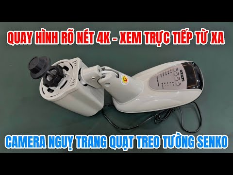 Camera nguỵ trang quạt treo tường senko HÀNG ĐỘC QUYỀN , camera giấu kín giá rẻ xem từ xa full4k