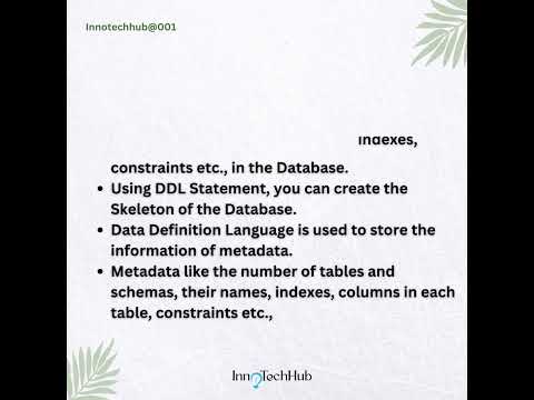 Data Definition language (DDL commands) #DDL #ddlcommands #dbms #database