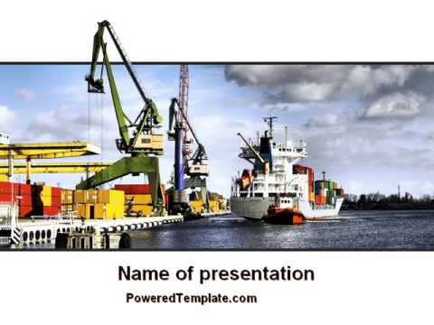 Shipyard PowerPoint Template by PoweredTemplate.com