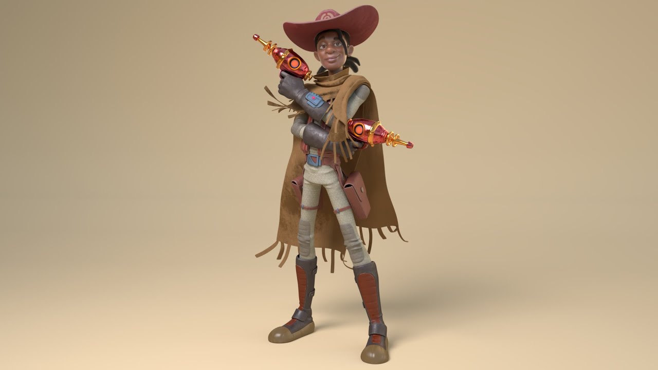 SpaceCowboy - 3D Character Model Turnaround