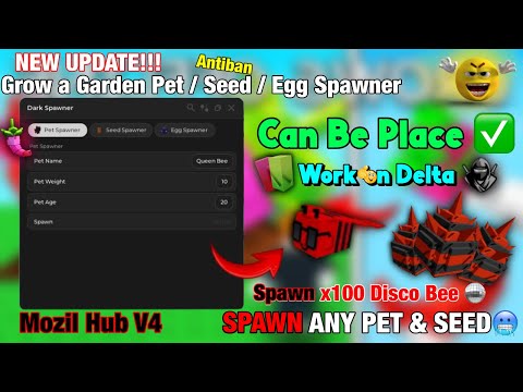 [🛠] BEST Pet & Seed & Egg Spawner Grow a Garden 🍏 Script - Mozil Hub V4 | PLACEABLE | KEYLESS