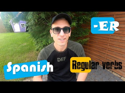 Regular verbs with -ER ending in spanish. European spanish lessons for beginners.