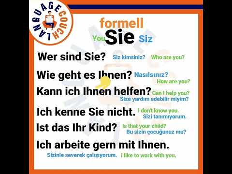 Sie formell... Siz resmi