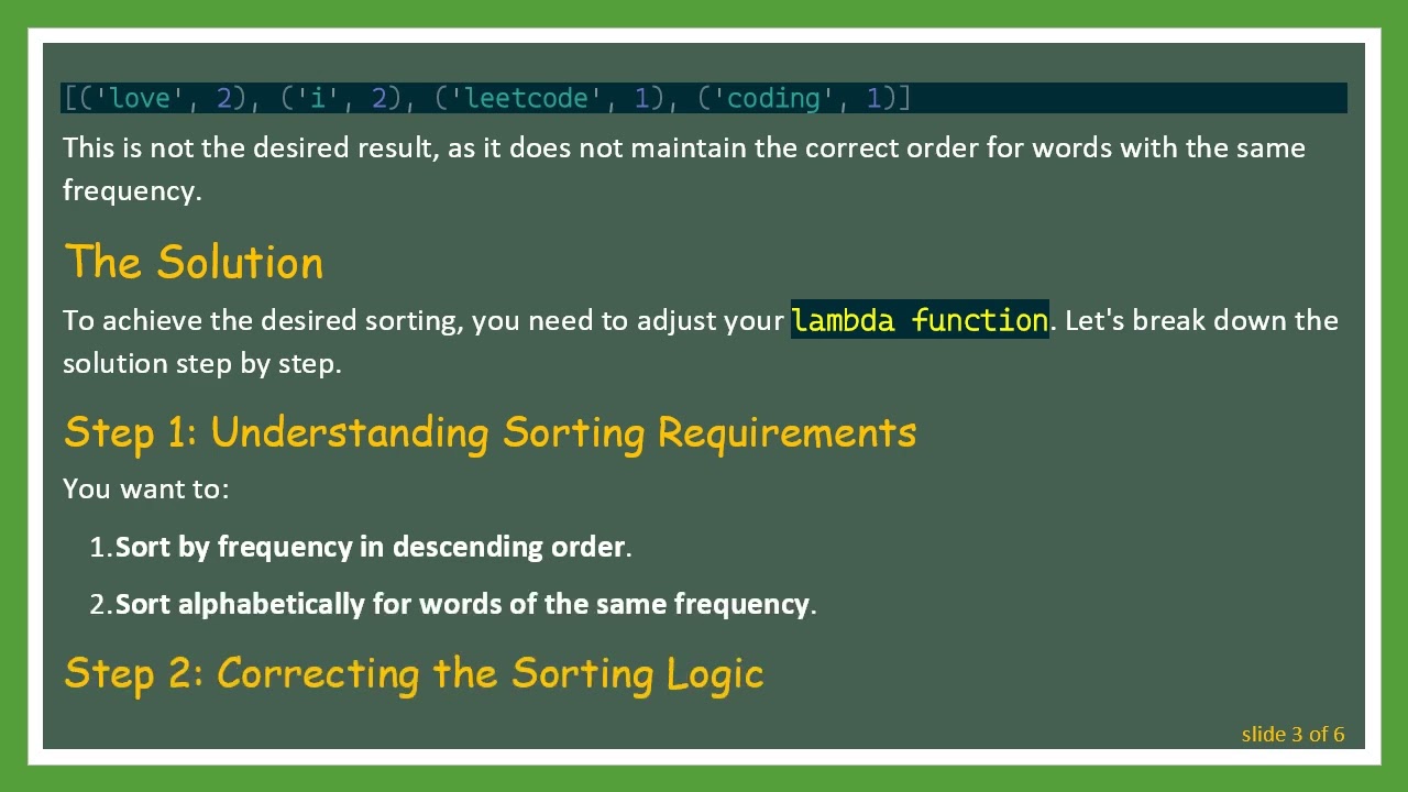 Resolving Lambda Function Sorting Issues in Python