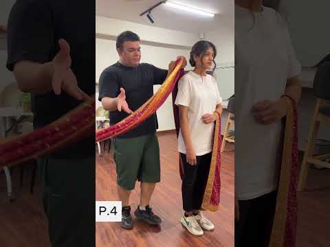 How To drape saree as Hyderabadi Dupatta I Shoaib Khan I Different way of draping Saree