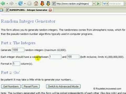Testing Roulette Systems Using Random Number Generator