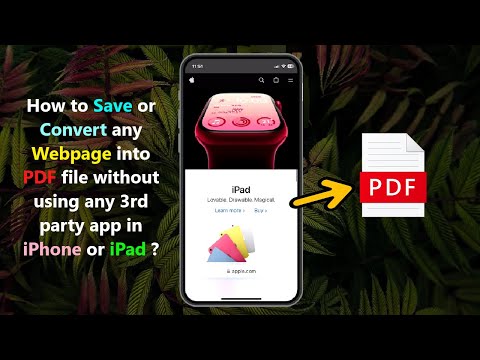 How to Save or Convert any Webpage into PDF file without using any 3rd party app in iPhone or iPad ?
