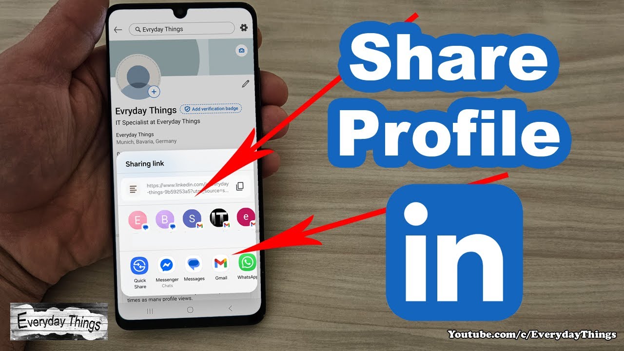 How to Share LinkedIn Profile from App