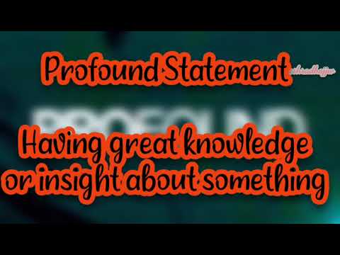 Profound Meaning - Profound - Meaning in Hindi And English - Example Sentence With Explanation